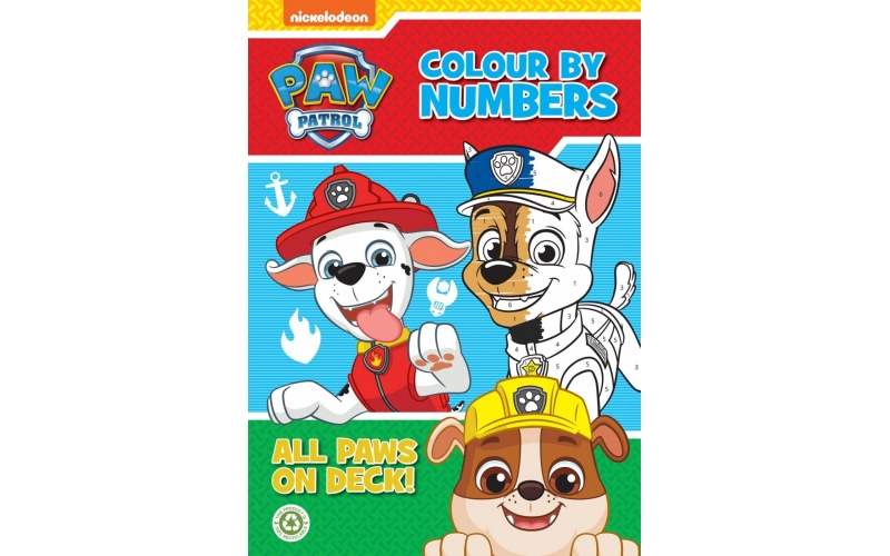 PAW PATROL Colour By Numbers Book - 48 Sider Farvelægning