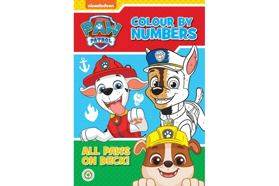 PAW PATROL Colour By Numbers Book - 48 Sider Farvelægning