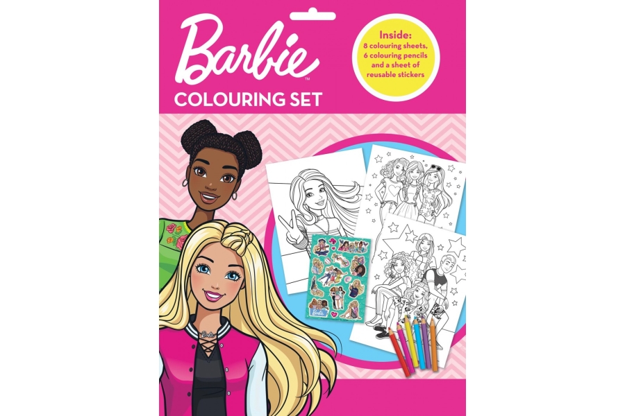 BARBIE Colouring Set - Kreativt Farvelægningssæt med Barbie