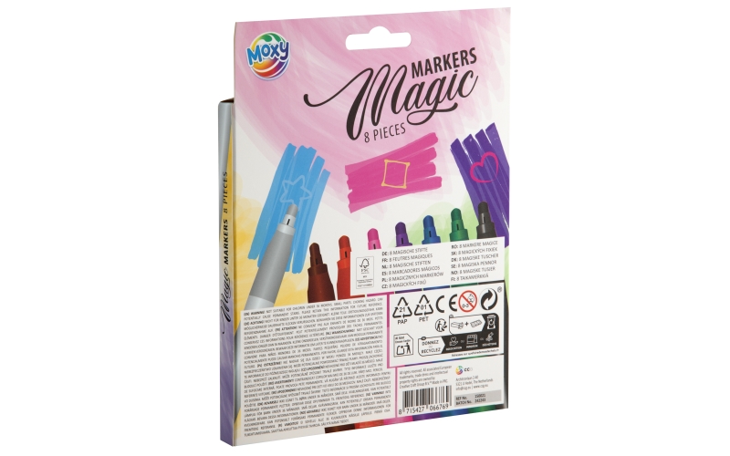 Magic Markers, 8 Stk. - Farverige Tuscher til Kreative Projekter
