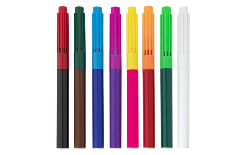 Magic Markers, 8 Stk. - Farverige Tuscher til Kreative Projekter