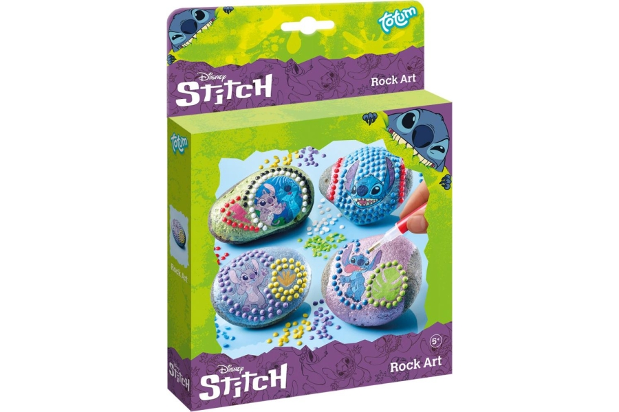 DISNEY STITCH Rock Art - Maling, Motiver, Pyntesten og Pensel