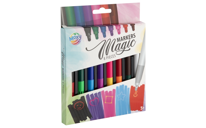 Magic Markers, 8 Stk. - Farverige Tuscher til Kreative Projekter